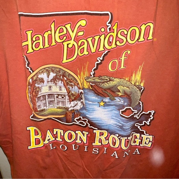 Harley-Davidson | Shirts | Vintage Harley Davidson Baton Rouge La T ...